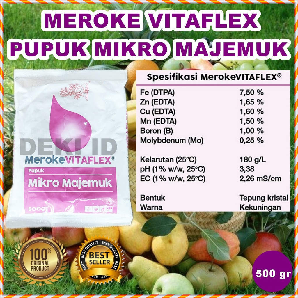 Jual Pupuk Vitaflex Meroke 500 Gram Kemasan Pabrik Nutrisi Mikro ...
