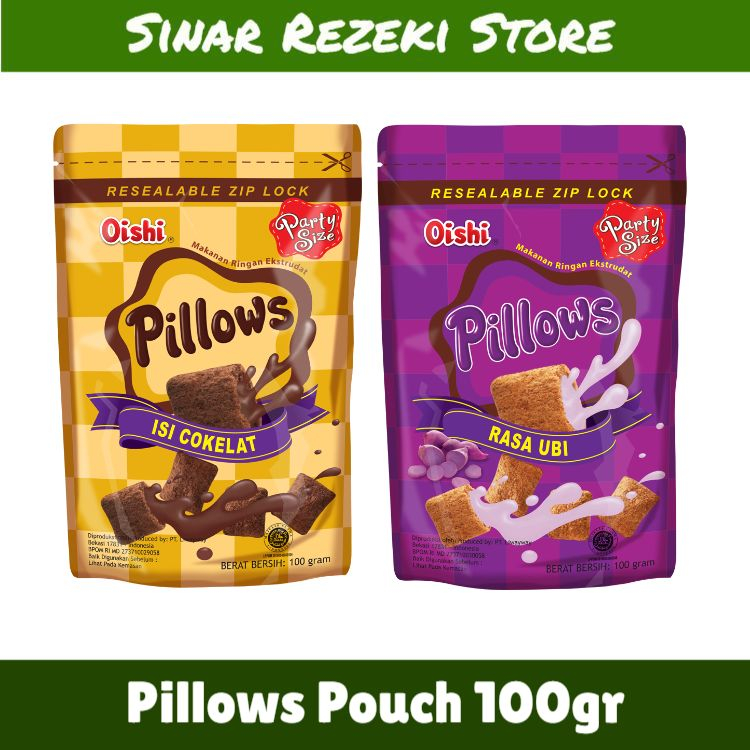 Jual pillows oishi 110gr / Pillows Coklat / Pillows Rasa Ubi / pillows ...