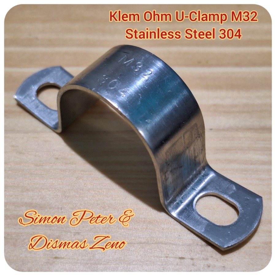Jual Klem Pipa PVC 1 inch 32mm M32 Stainless Steel 304 Pipe Clamp U ...
