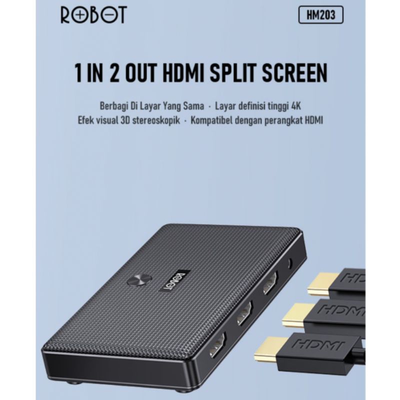 Jual robot hm203 hdmi splitter 4K original | Shopee Indonesia