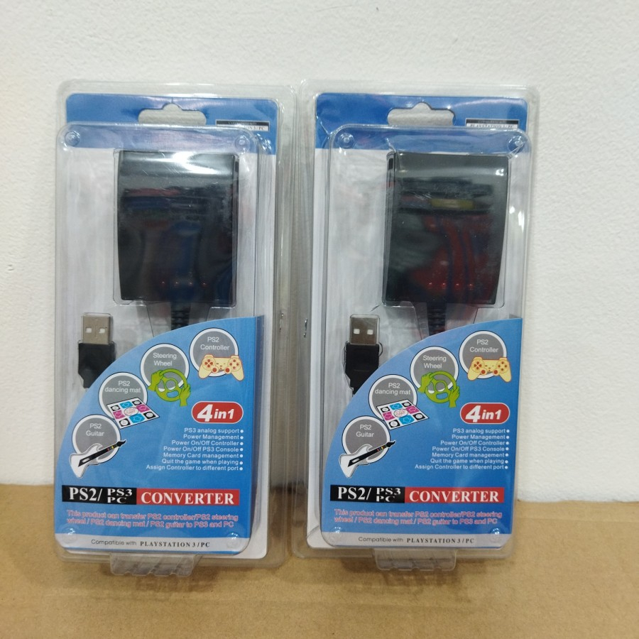 Jual 4 in 1 Converter USB 1 Slot Stick Stik PS2 ke PS3 PC Single ...