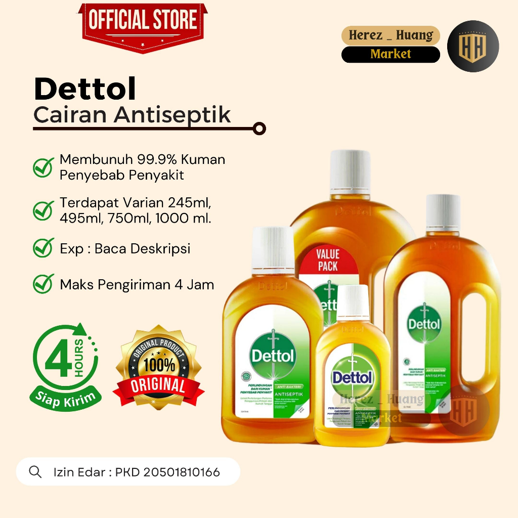 Jual DETTOL ANTISEPTIK LIQUID - Cairan Antiseptik 245ml, 495ml, 750ml, 1000ml / 1 Liter | Shopee ...
