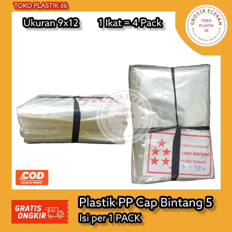 Jual Ukuran 9x12 - Plastik PP Cap Bintang 5 - Pembelian Per 1 PACK ...