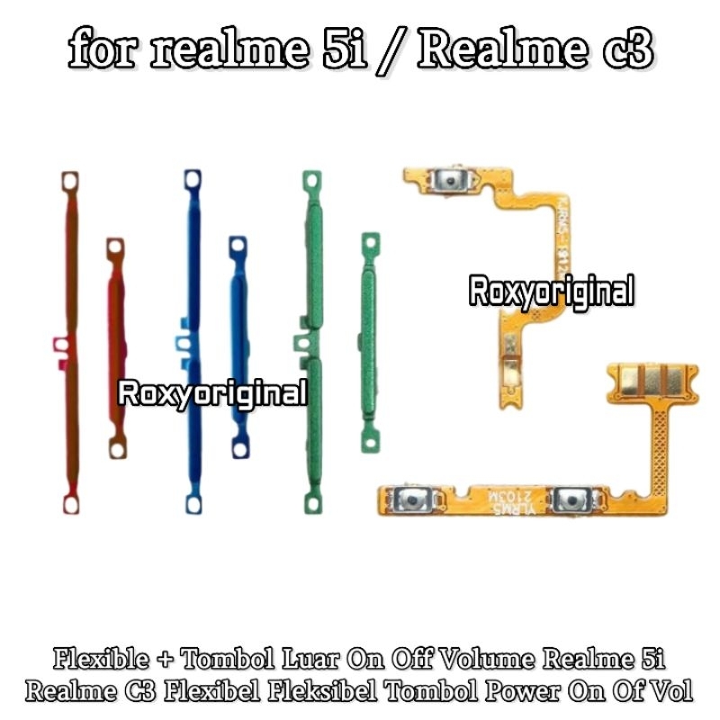 Jual Flexible + Tombol Luar On Off Volume Realme 5i Realme C3 Flexibel Fleksibel Tombol Power On ...