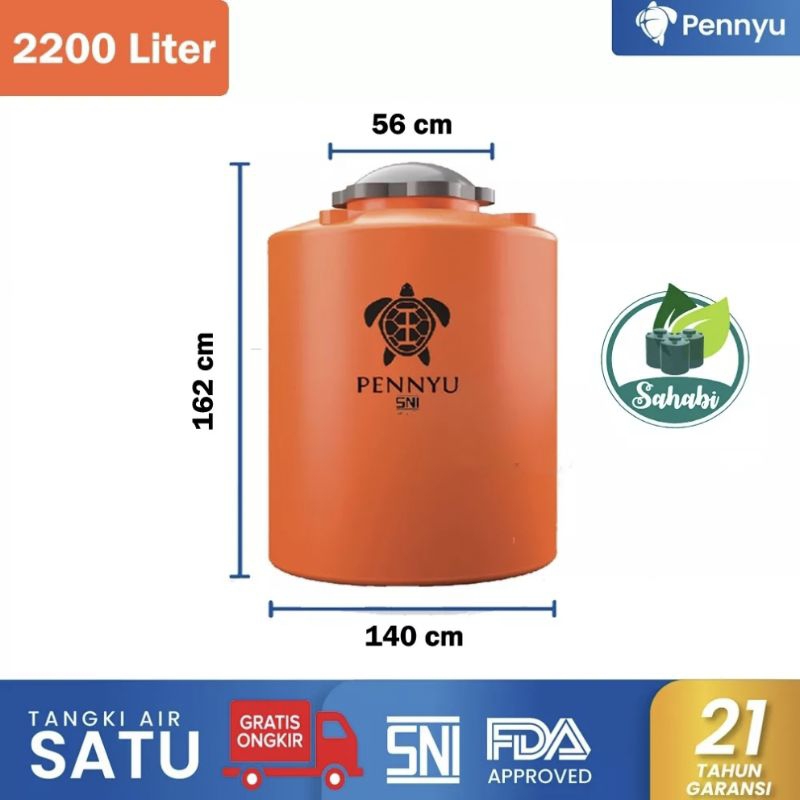 Jual Tandon Air / Toren Air / Tangki Air Pennyu Ukuran 2000 Liter ...