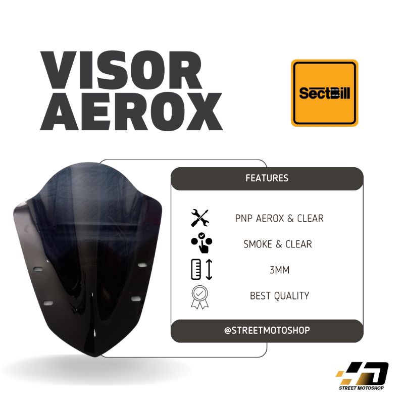 Jual Visor Yamaha Aerox Sectbill | Shopee Indonesia