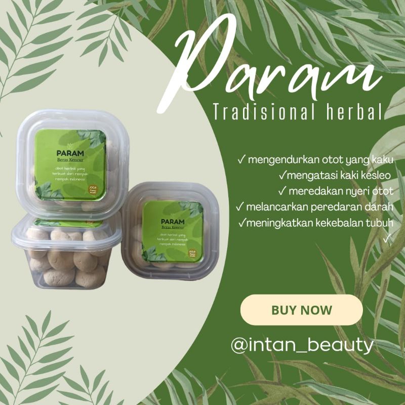 Jual Param Beras Kencur Tradisional 100gr Ampuh meringankan Bengkak ...