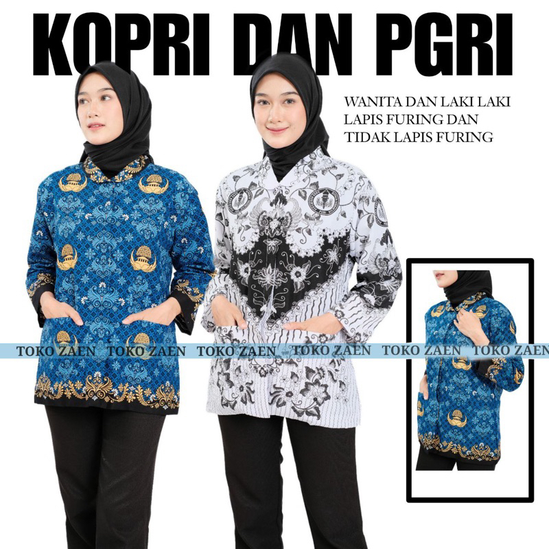 Jual BATIK KORPRI FULL FURING TERBARU KERAH MOTIF HITAM KORPS PEGAWAI REPUBLIK INDONESIA ...