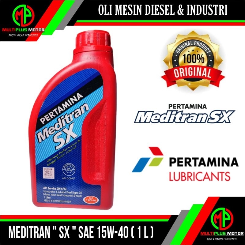 Jual Oli mesin diesel PERTAMINA MEDITRAN SX 15W-40 1LT ORIGINAL 100% | Shopee Indonesia