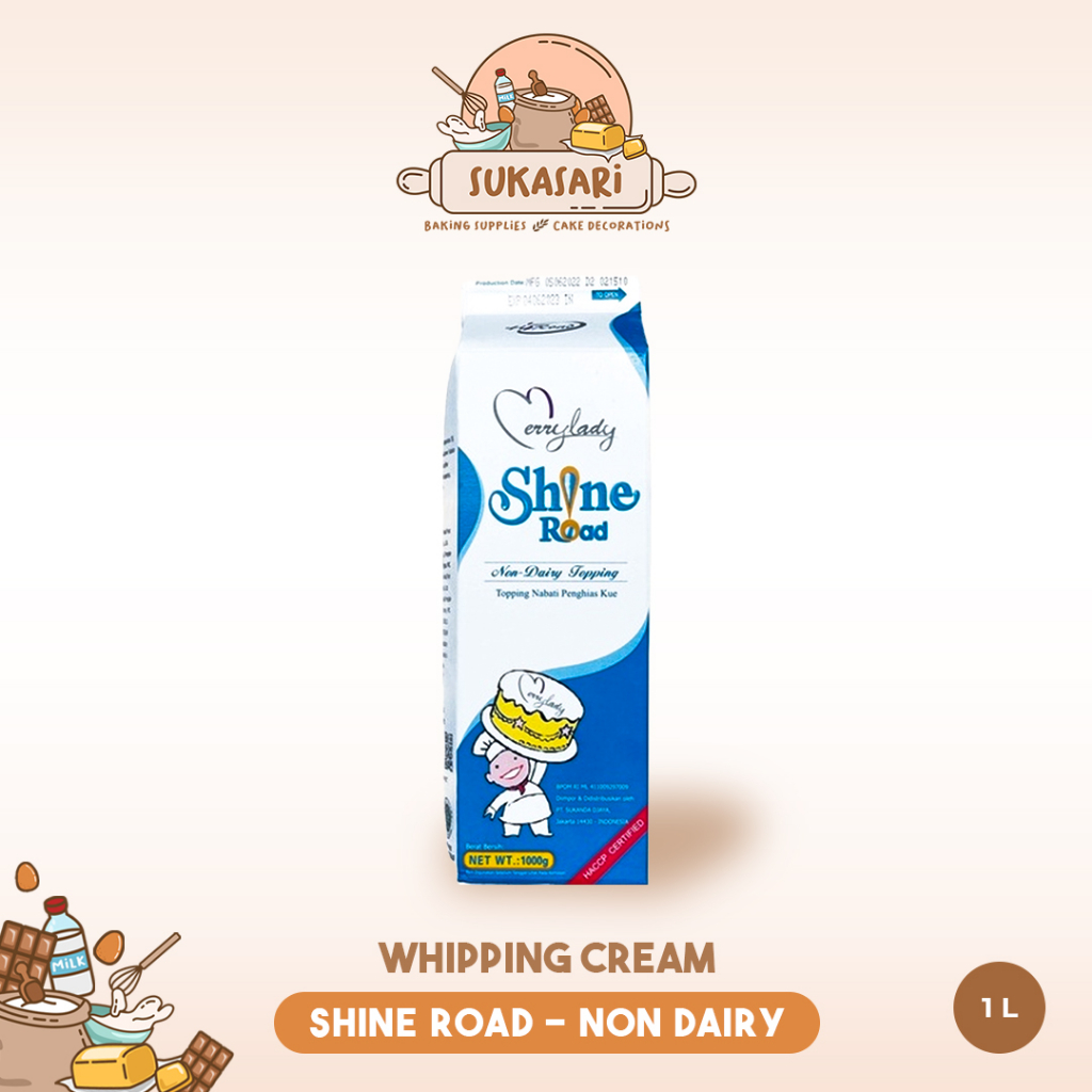 Jual Sukasari - Whipping Cream Shine Road Non Dairy 1L / Whipe Whipped ...