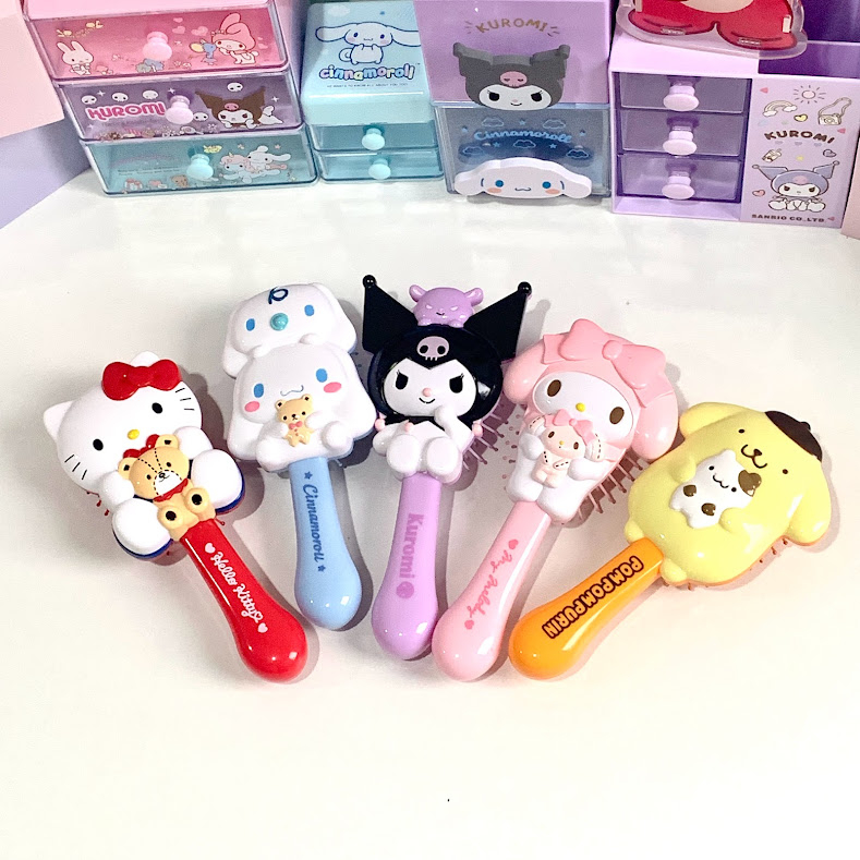 Jual Sisir Rambut Karakter Sanrio My Melody Pompompurin Kuromi Ungu ...