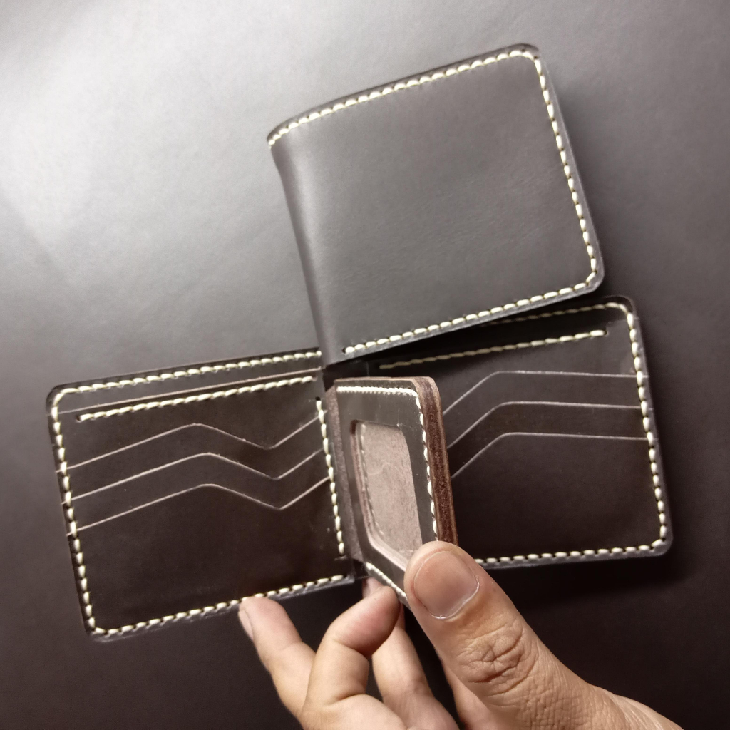 Jual Dompet Pria Kulit Sapi Ukuran Standar 3 Dimensi Warna Coklat Tua ...