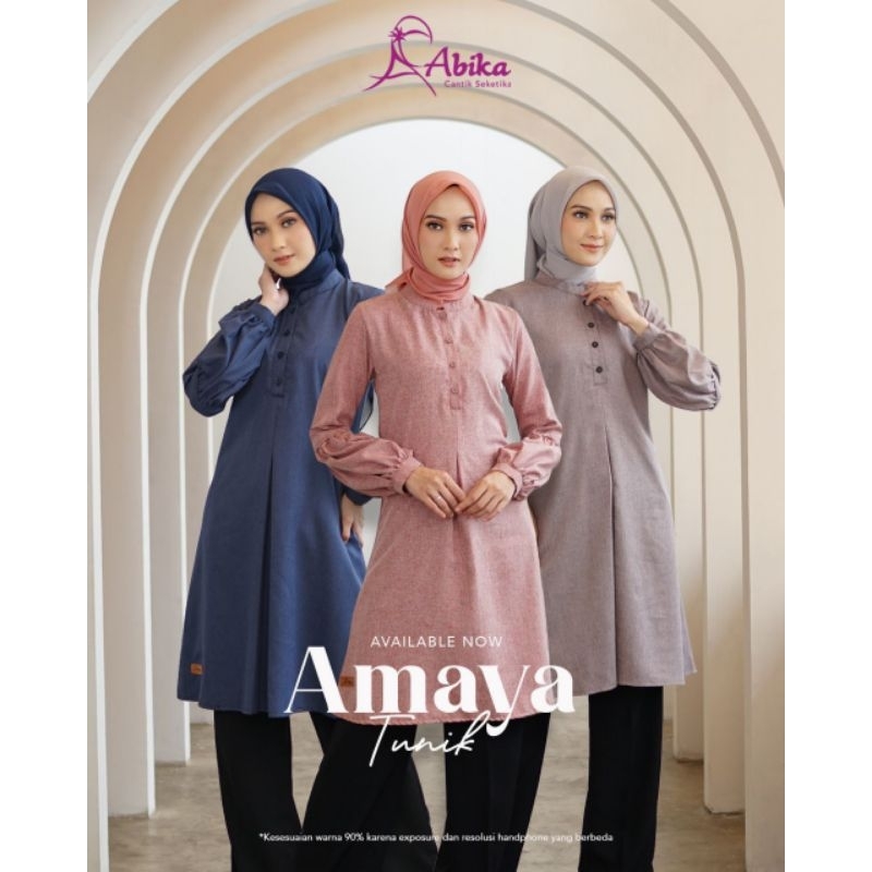 Jual Atasan Amaya Tunik Abika/Atasan abika/kemeja simple/atasan terbaru ...