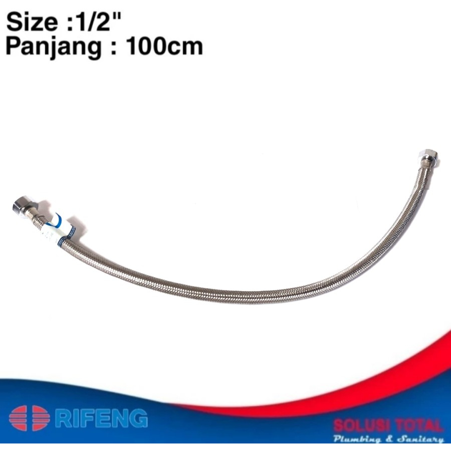 Jual Selang Flexible Hose 100 cm Selang Flexible Air Anyam 1/2 Inch ...