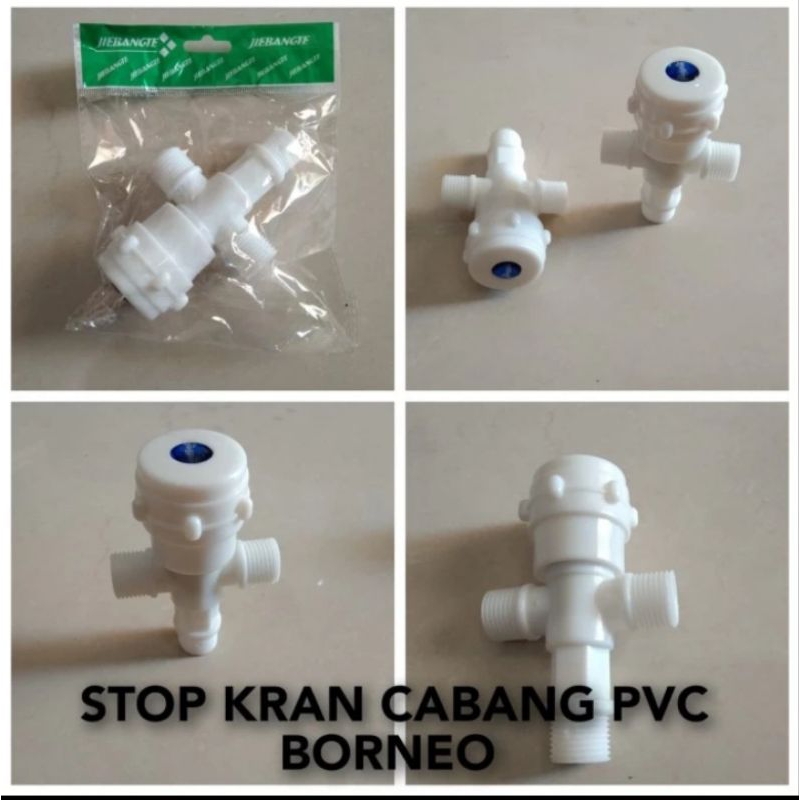 Jual Stop kran cabang plastik pvc putih / stop kran cabang plastik ...