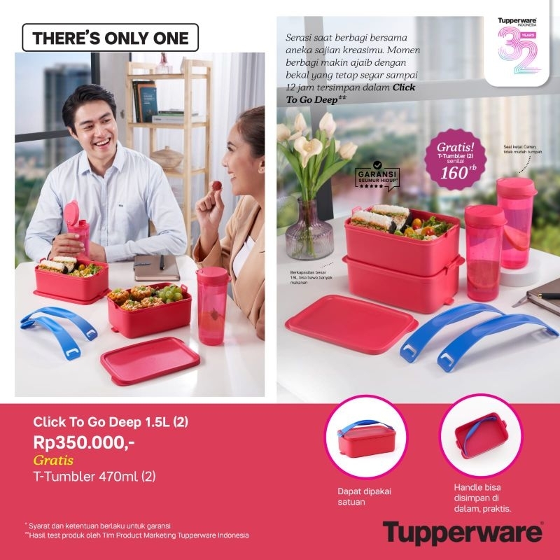 Jual Click to go deep Rantang Tupperware | Shopee Indonesia