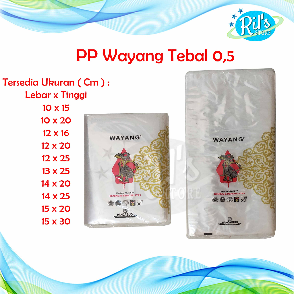 Jual Plastik PP Wayang 05 / Plastik Bening Kiloan 10 x 15 12 x 20 13 x ...