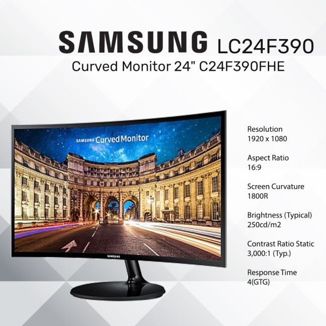 Jual Monitor Samsung 24" Inch Curved LED C24F390 | Shopee Indonesia