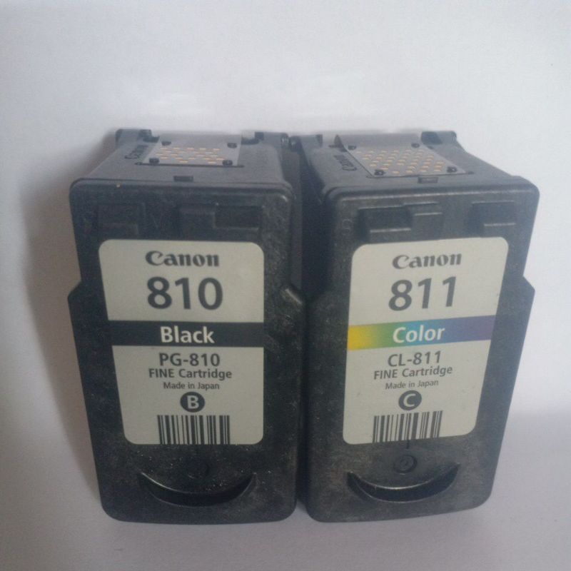 Jual tinta Canon 810 black/811color langsung siap pake satu set ...