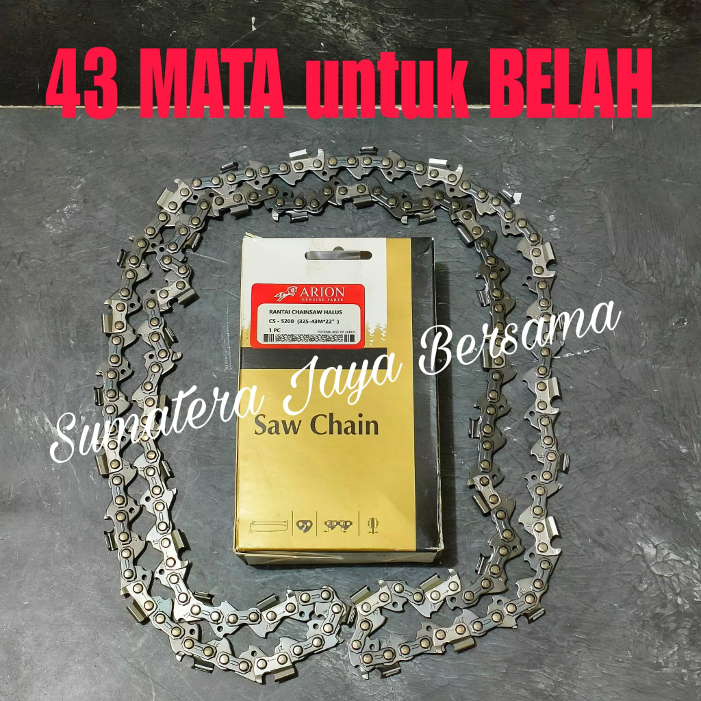 Jual Rantai chainsaw 22 inch belah 43T chain saw 22" 43 mata gergaji potong | Shopee Indonesia