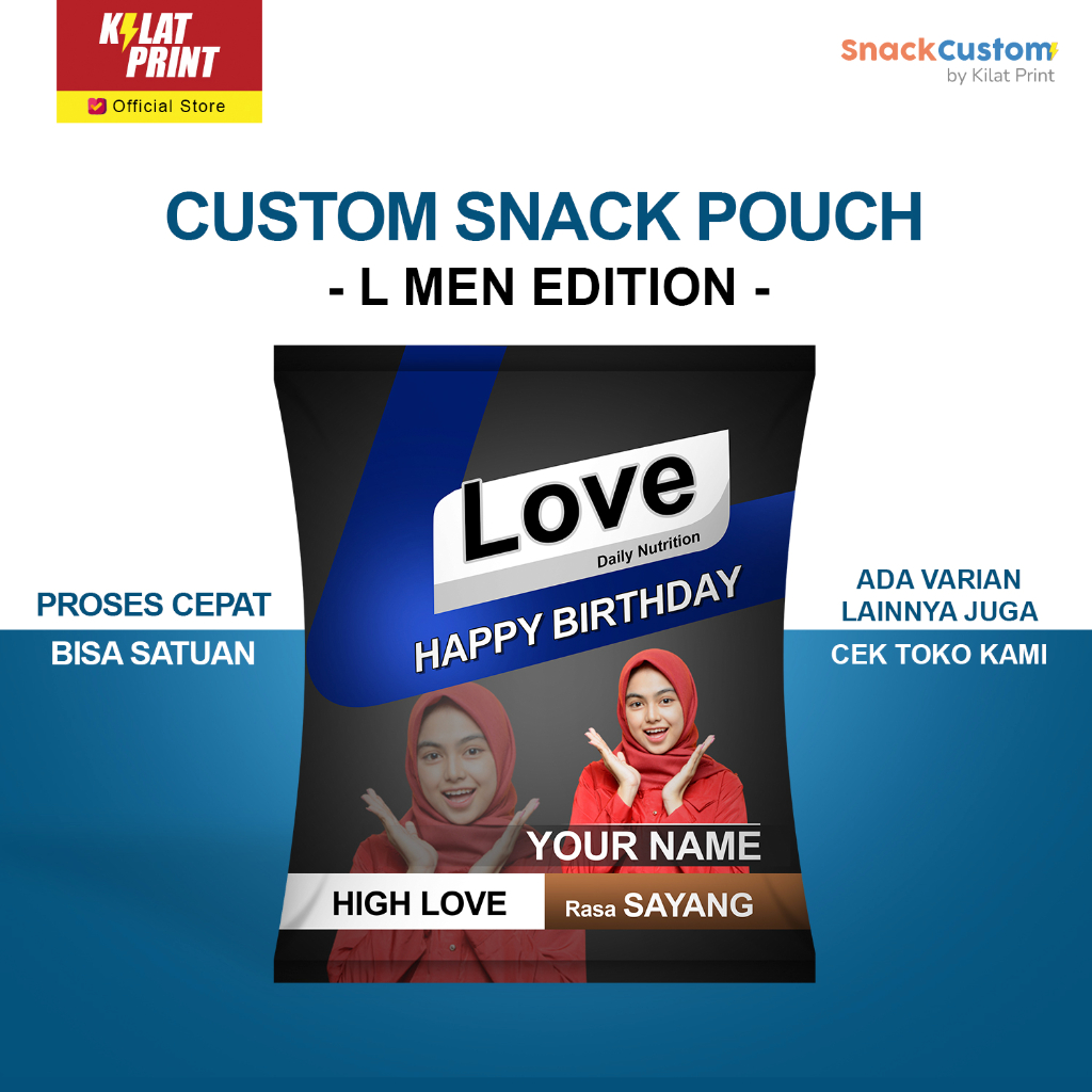 Jual Snack Custom Foto Teks Bungkus Pouch Jumbo Ala L-Men Edition ...