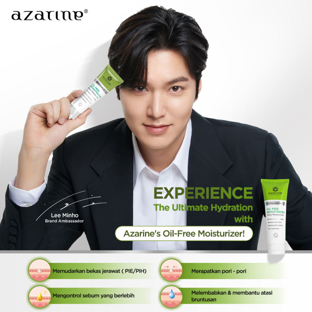 Jual Azarine Oil Free Brightening Daily Moisturizer - 40ml | Shopee ...