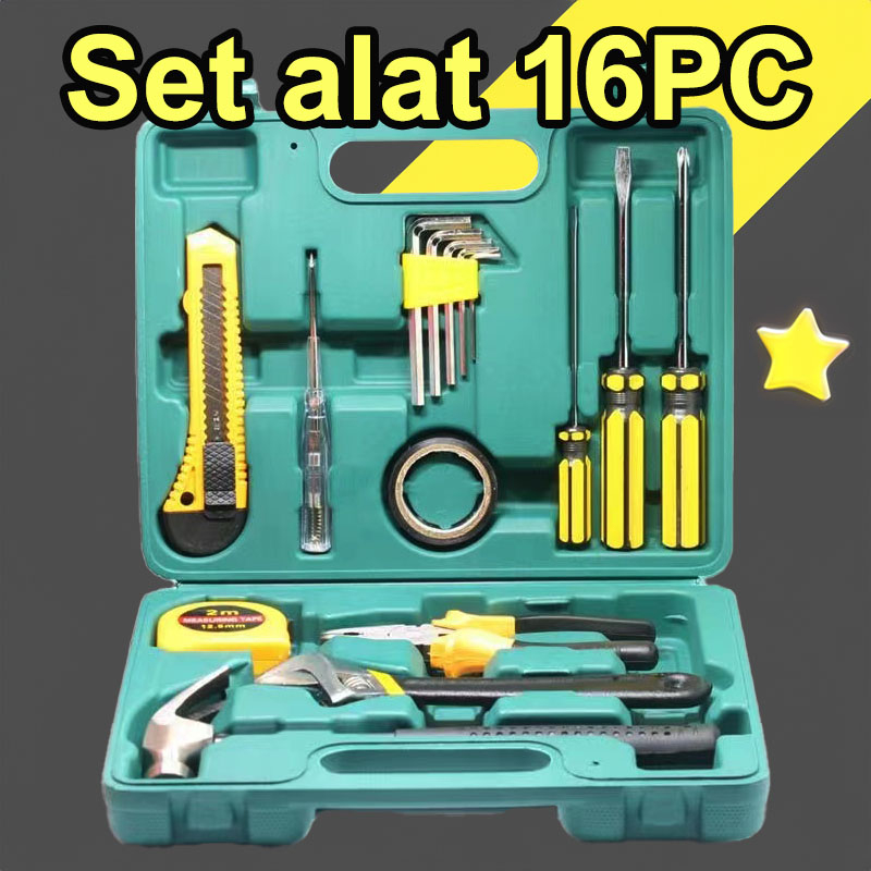 Jual Tool Box Set Perkakas Palu Tang Obeng Kunci Pas Cutter | Shopee ...