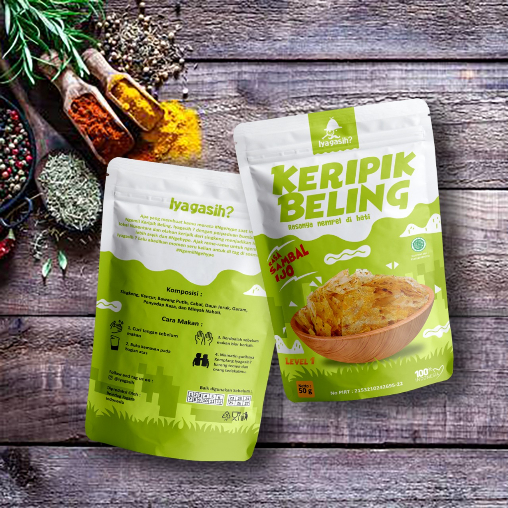 Jual KERIPIK BELING SAMBAL IJO IYAGASIH? SNACK | Shopee Indonesia