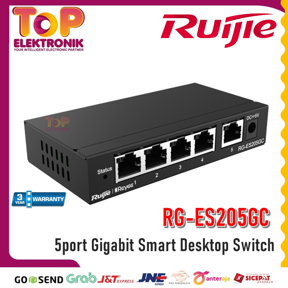 Jual RUIJIE 5port Gigabit Smart Desktop Switch TPELEKTRONIK | Shopee ...