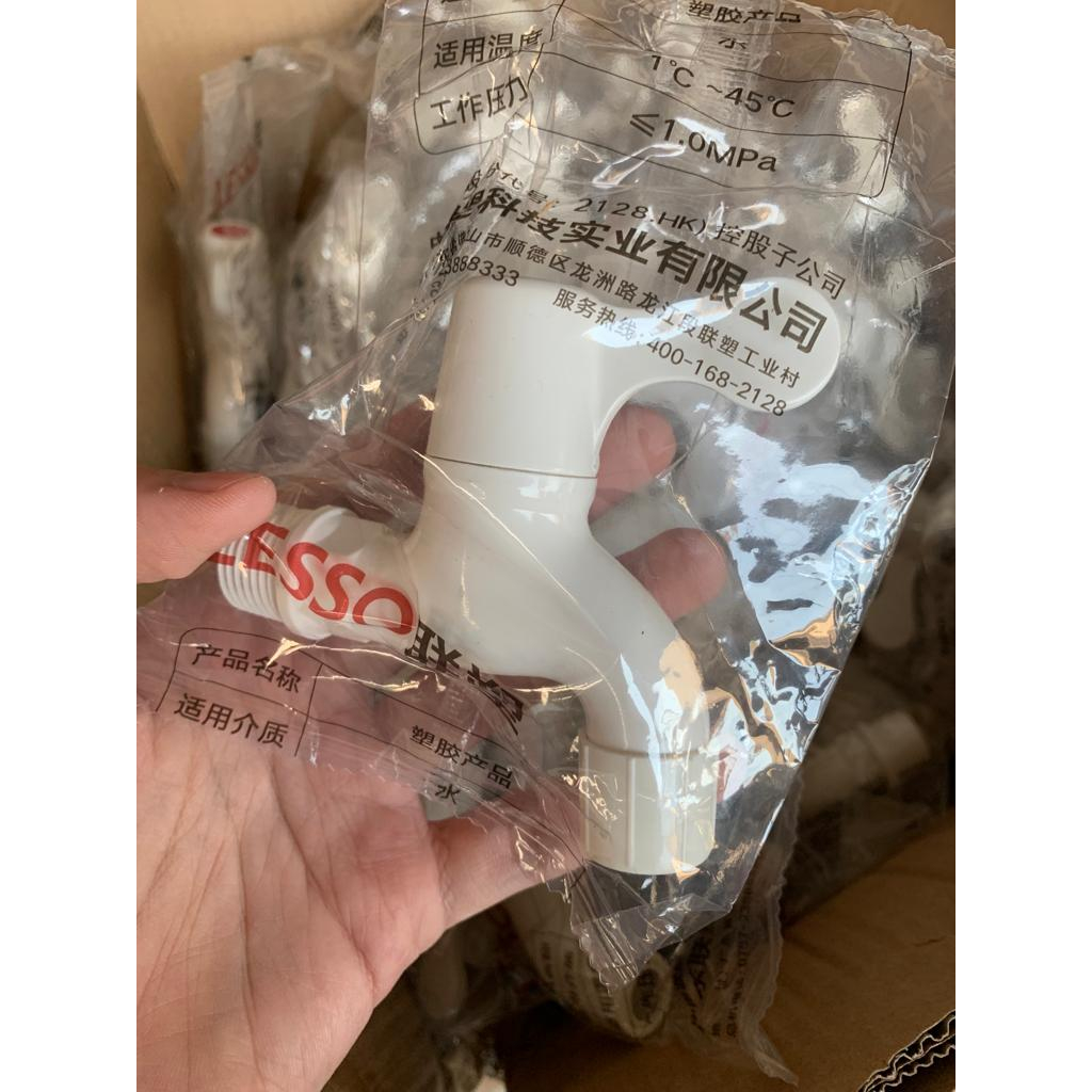 Jual Keran Tembok PVC LESSO 3/4" inch W13104 DN20 - 1/2" W13103 DN15 Kran Taman StopKran PVC ...