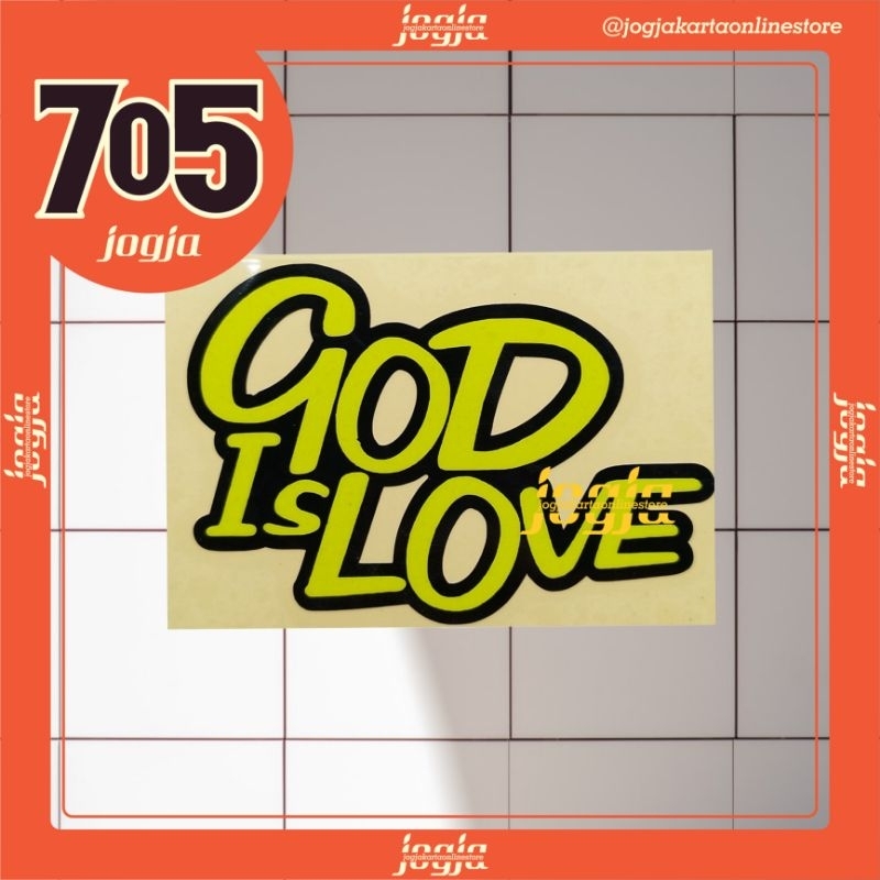 Jual Stiker Cutting Sticker Rohani God Is Love Reflective 8 x 5.5 Cm ...