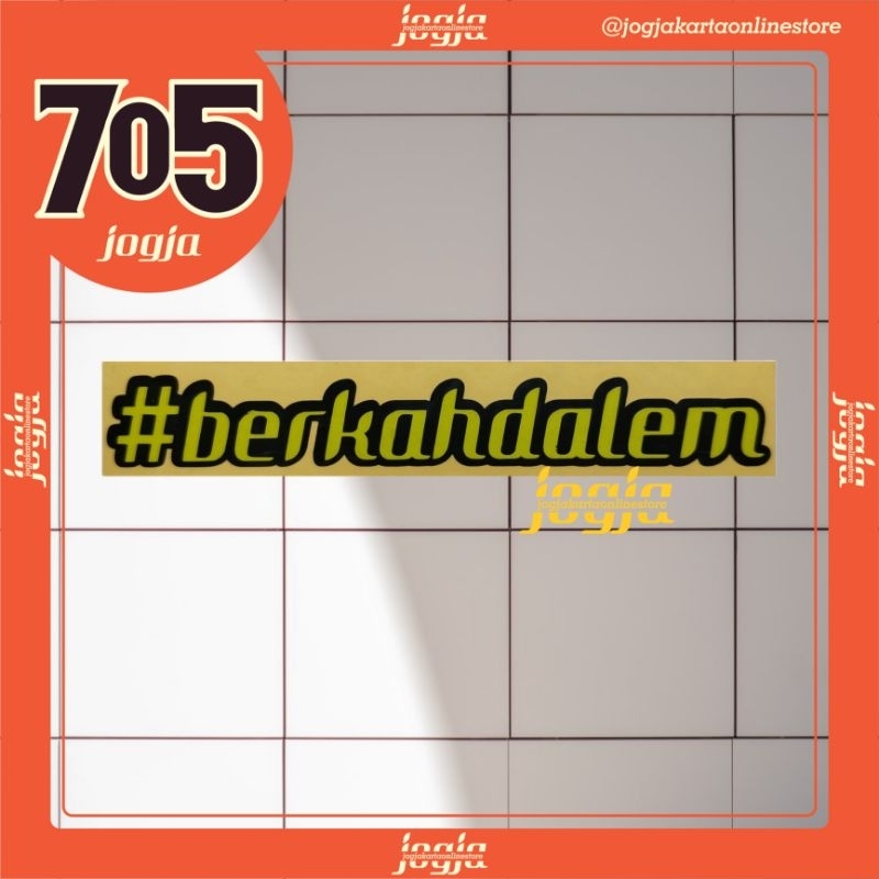 Jual Stiker Cutting Sticker Rohani Religi Berkah Dalem Jogja Typography ...