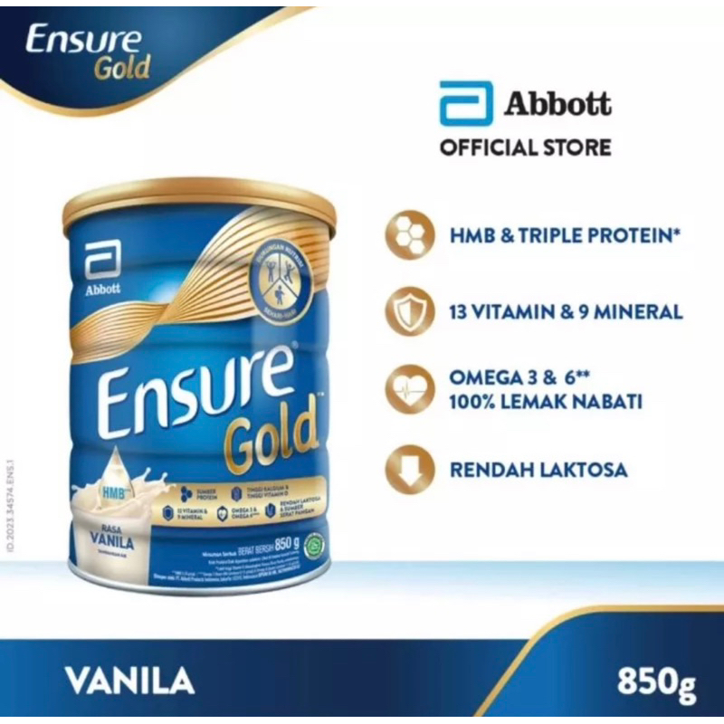 Jual ensure gold 380g/ensure gold 850 gram | Shopee Indonesia