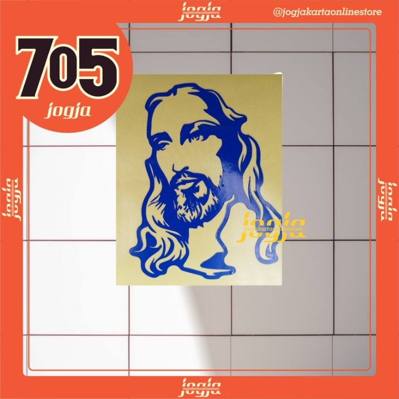 Jual Stiker Cutting Sticker Rohani Wajah Yesus/Jesus Kristus 9 x 7 Cm ...