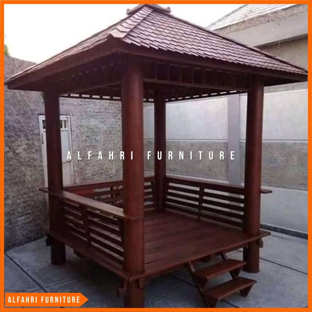 Jual Gazebo Minimalis Murah 2x2 Meter | Saung Gasebo Taman Rumah Kayu ...