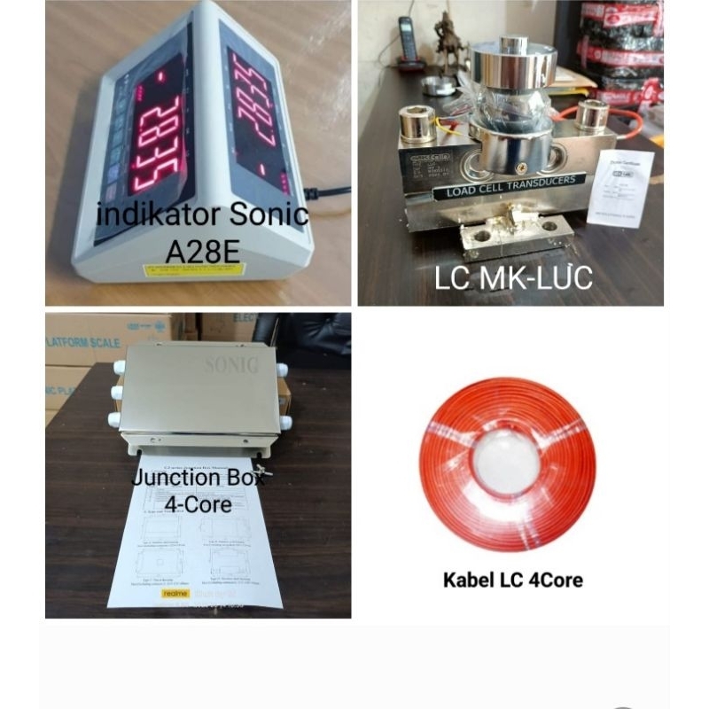 Jual Load cell MK LUC 30T X 4UNITINDICATOR SONIC A28EJUNCTION BOX SONIC 4HOLE KABEL LOAD CELL ...