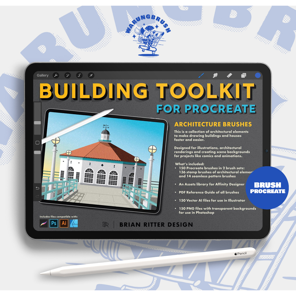 Jual Building Toolkit for Procreate, Photoshop, Illustrator, Affinity BP00337 | Shopee Indonesia