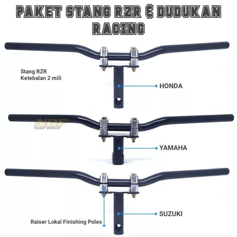 Jual Paket Stang Rzr Plus Dudukan Stang Honda Yamaha Matic Bebek ...