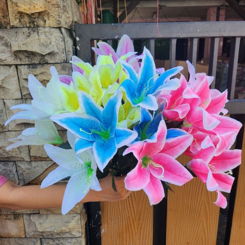 Jual Lily Jumbo x5 / bunga Lily lili artificial | Shopee Indonesia