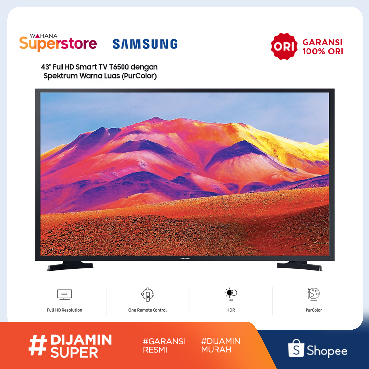 Jual Samsung Full HD Smart LED TV T6500 43 inch UA43T6500AKXXD | 43T6500B | Shopee Indonesia