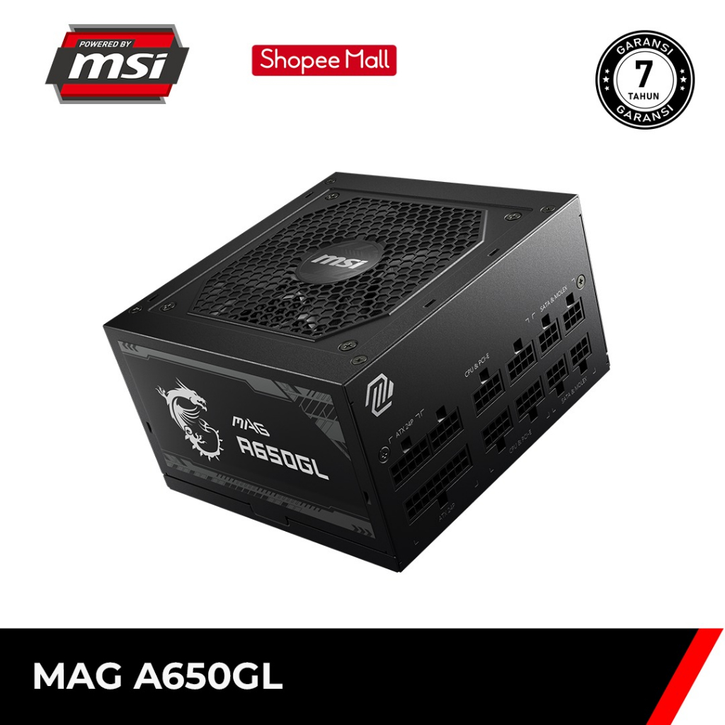 Jual MSI MAG A650GL 650W - Power Supply 650 Watt 80+ Gold Full Modular ...