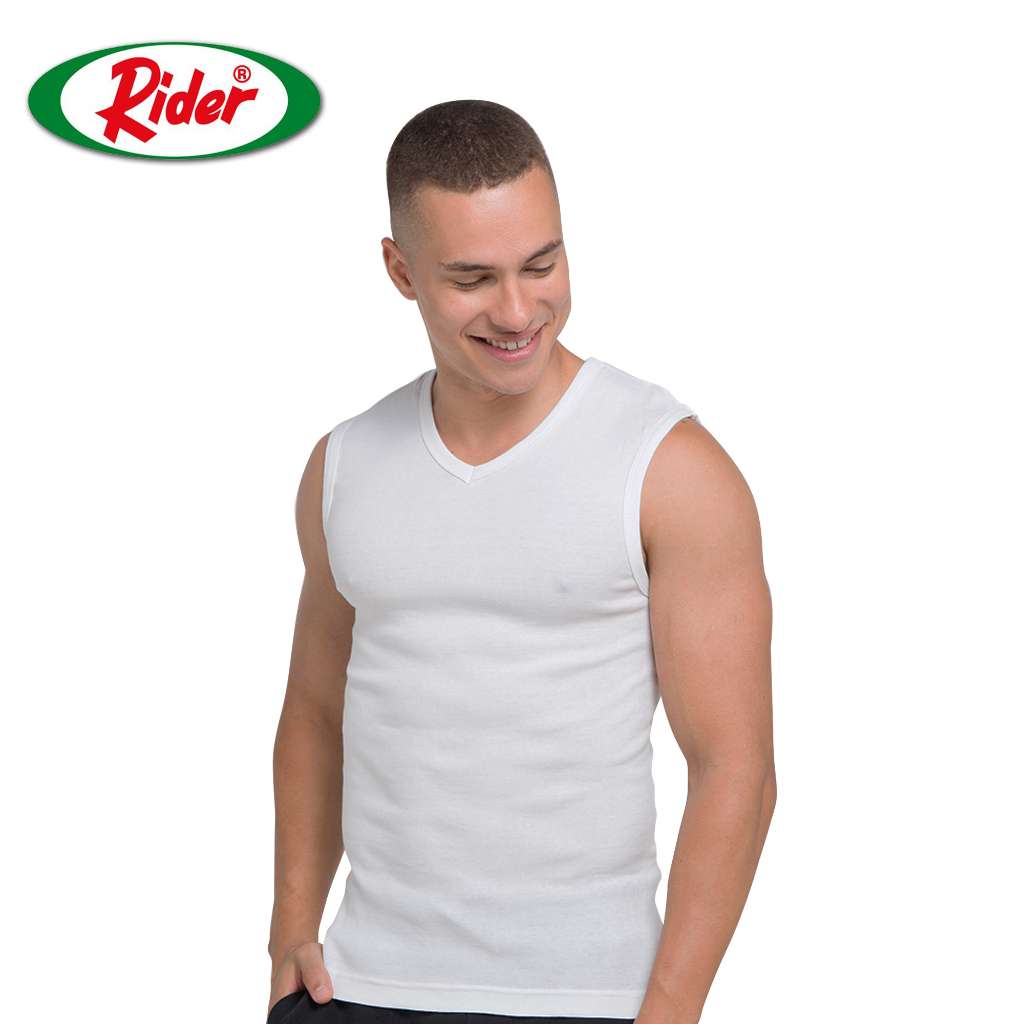 Jual Rider Sleeveless - Tanktop Pria V-Neck R226BP Warna Putih isi 1 ...