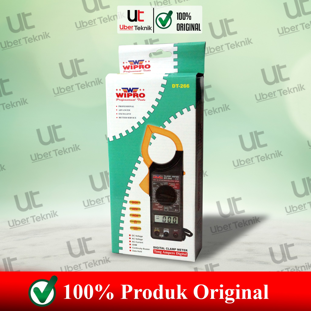 Jual Wipro Tang Ampere Listrik Digital - Clamp Meter - Tang Meter DT ...