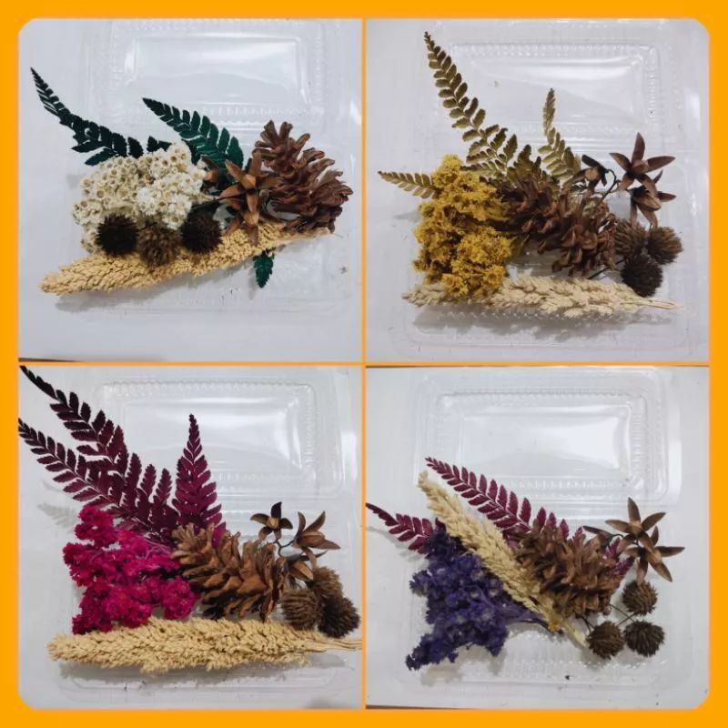 Jual Paket Bunga Kering Vintage edelweiss Bermacam Warna | Shopee Indonesia