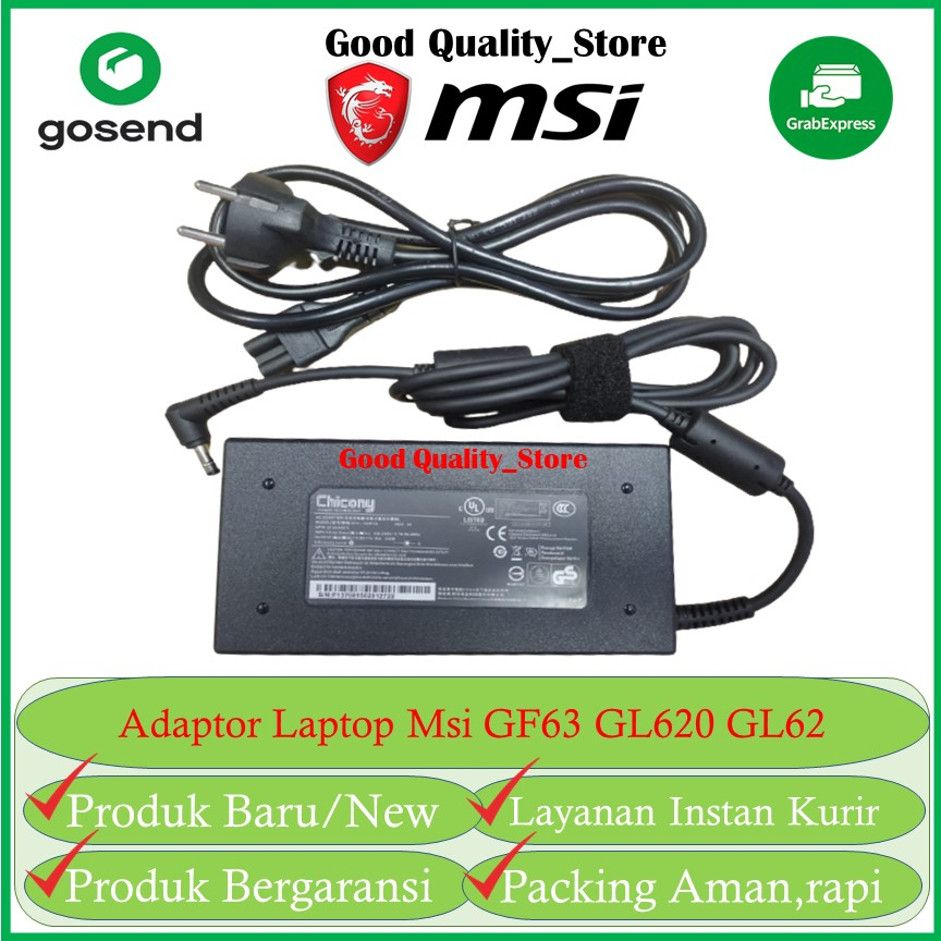 Jual Adaptor charger Msi GF63 GL620 GL62 16GF 16J5 New Original | Shopee Indonesia