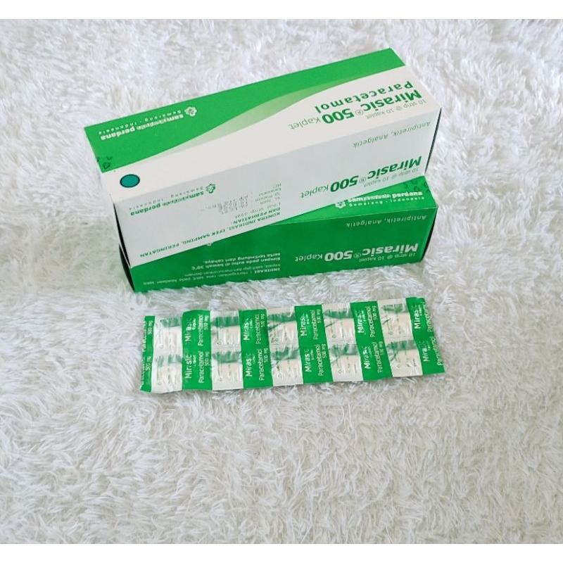 Jual MIRASIC BOX 100KAPLET | PARACETAMOL 500MG | OBAT PEREDA NYERI ...