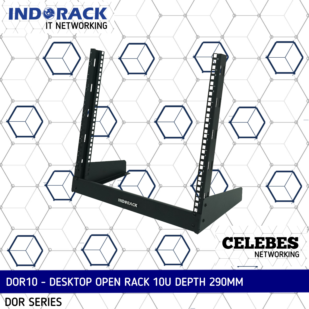 Jual DOR10 Desktop Open Rack 10U Depth 290mm INDORACK Rak Audio ...