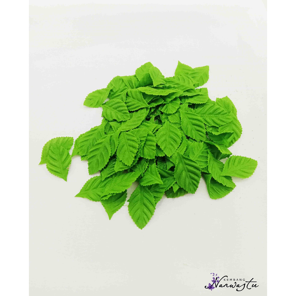 Jual (144 Pcs) Daun Craft Artificial / Daun Kerajinan tangan 132 Hijau ...