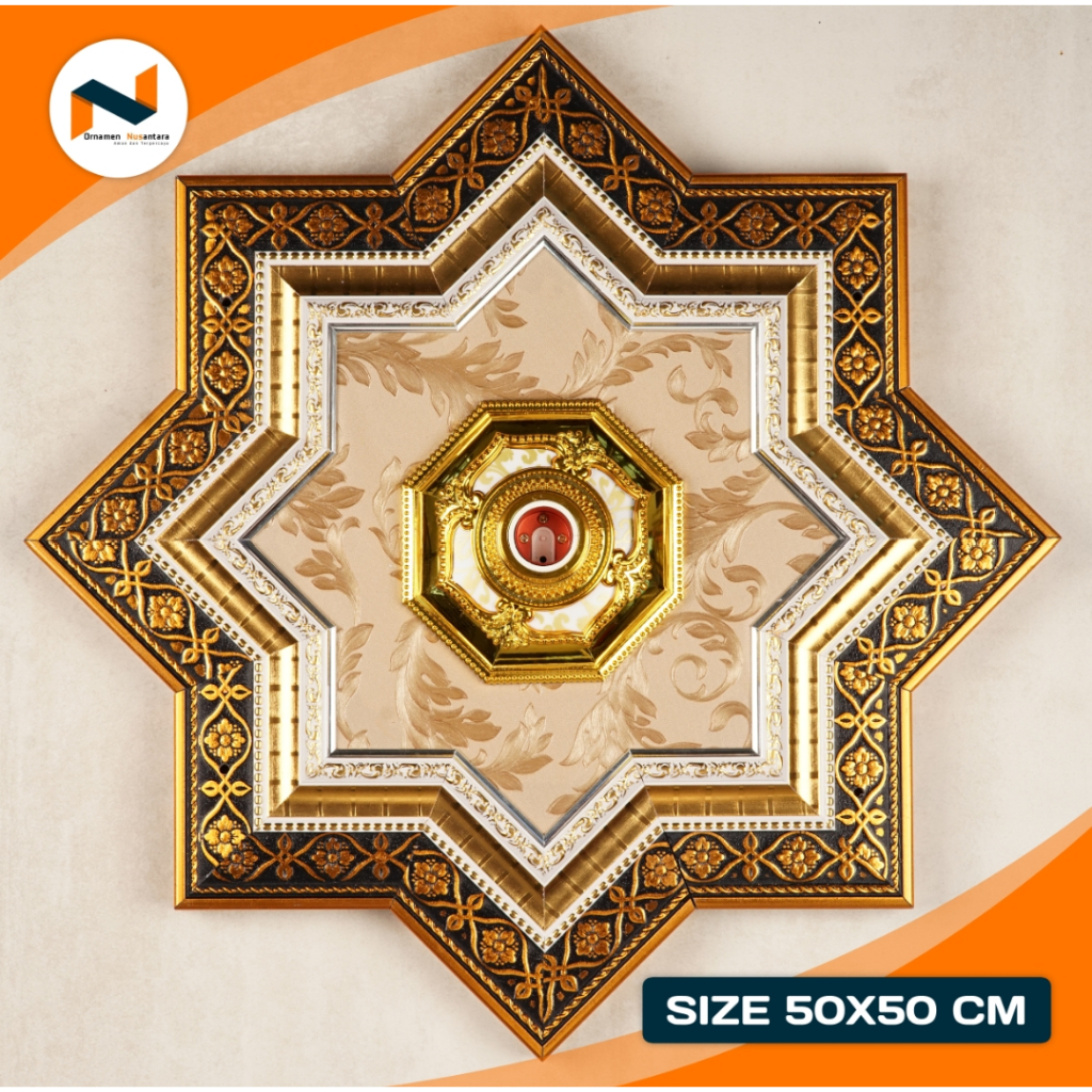 Jual Hiasan Lampu Plafon PVC Ukuran 50CM X 50CM Bahan Figura Premium ...
