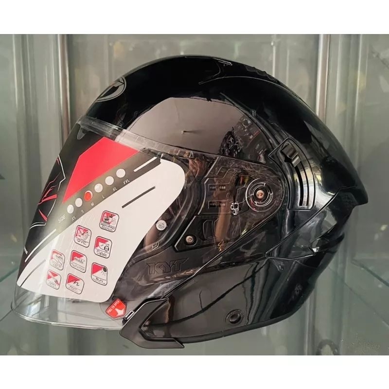 Jual HELM KYT NFJ SOLID - HELM KYT HALF FACE DOUBLE VISOR | Shopee ...